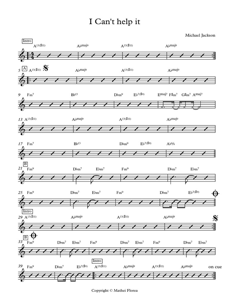 I Can't Help It-Michael Jackson | PDF
