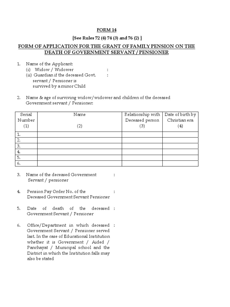 Form 14 | PDF | Legal Guardian | Government