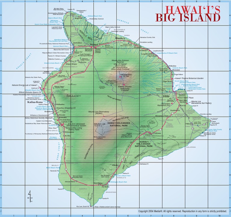 Big Island Map | PDF | Nature