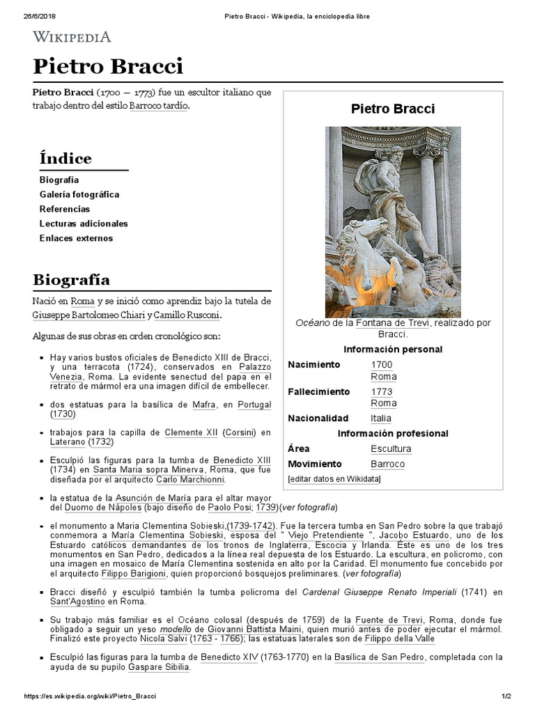 Pietro Bracci | PDF | Roma | Escultura