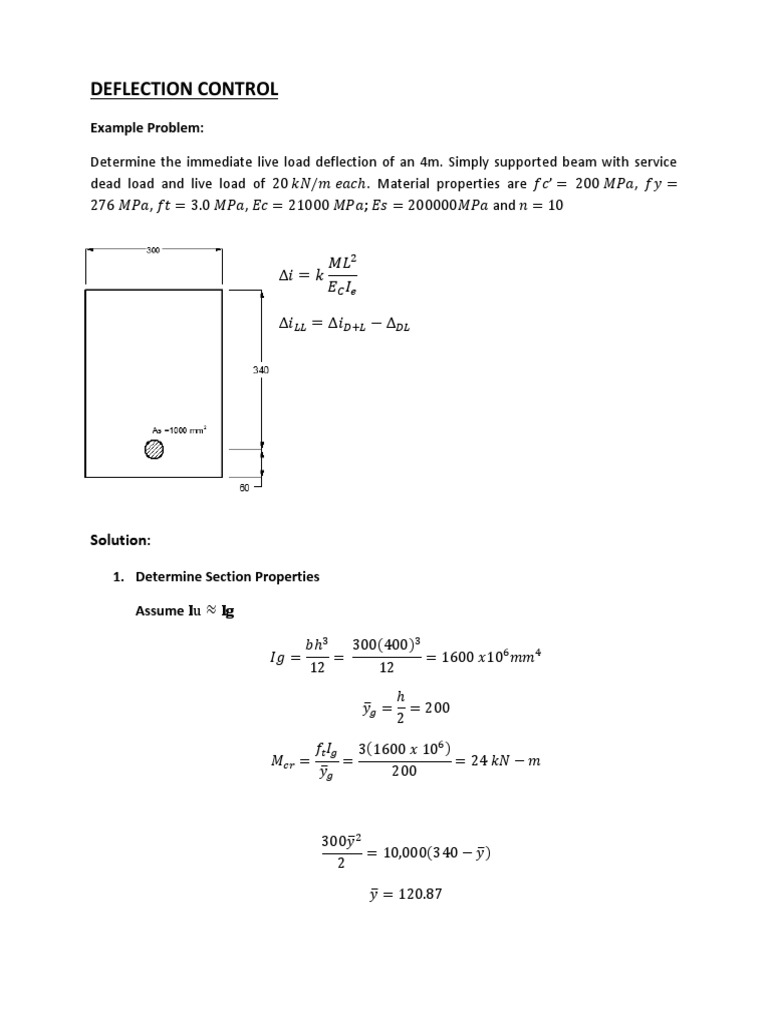 Sample Deflection | PDF | Beam (Structure) | Applied Mathematics