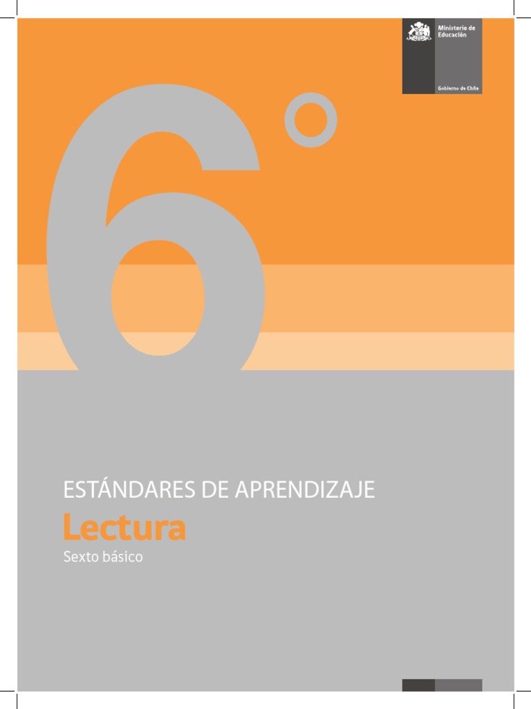 Estándares de Aprendizaje Lectura 6° Básico | PDF | Comprensión lectora ...