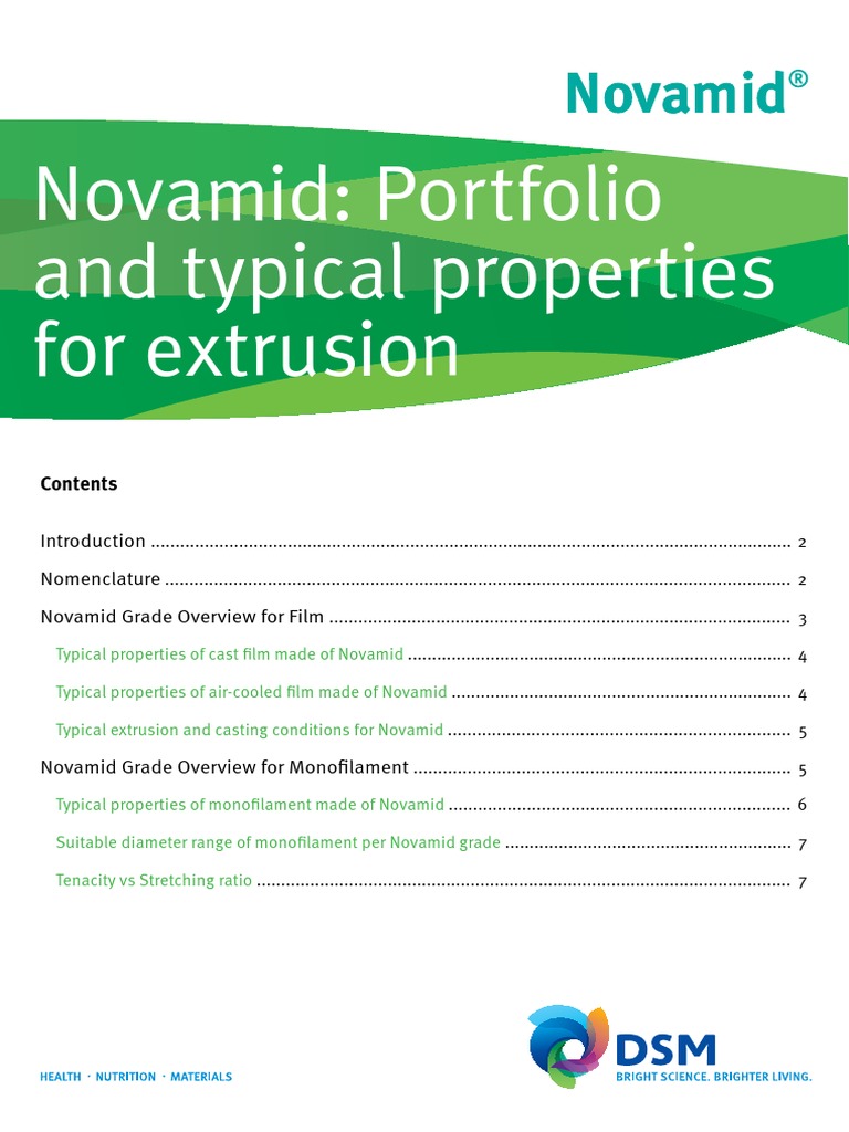 Novamid Polyamide For Extrusion | PDF | Mechanical Engineering ...