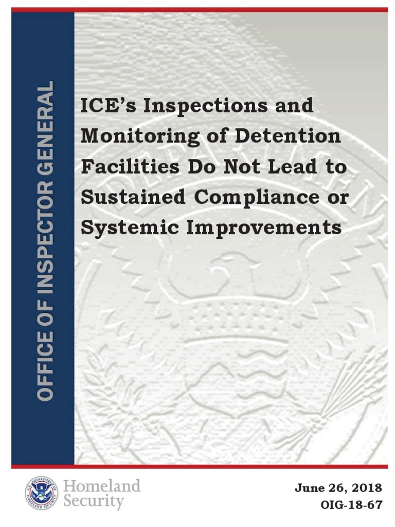 ICE's Inspections and Monitoring of Detention Facilities Do Not Lead To ...