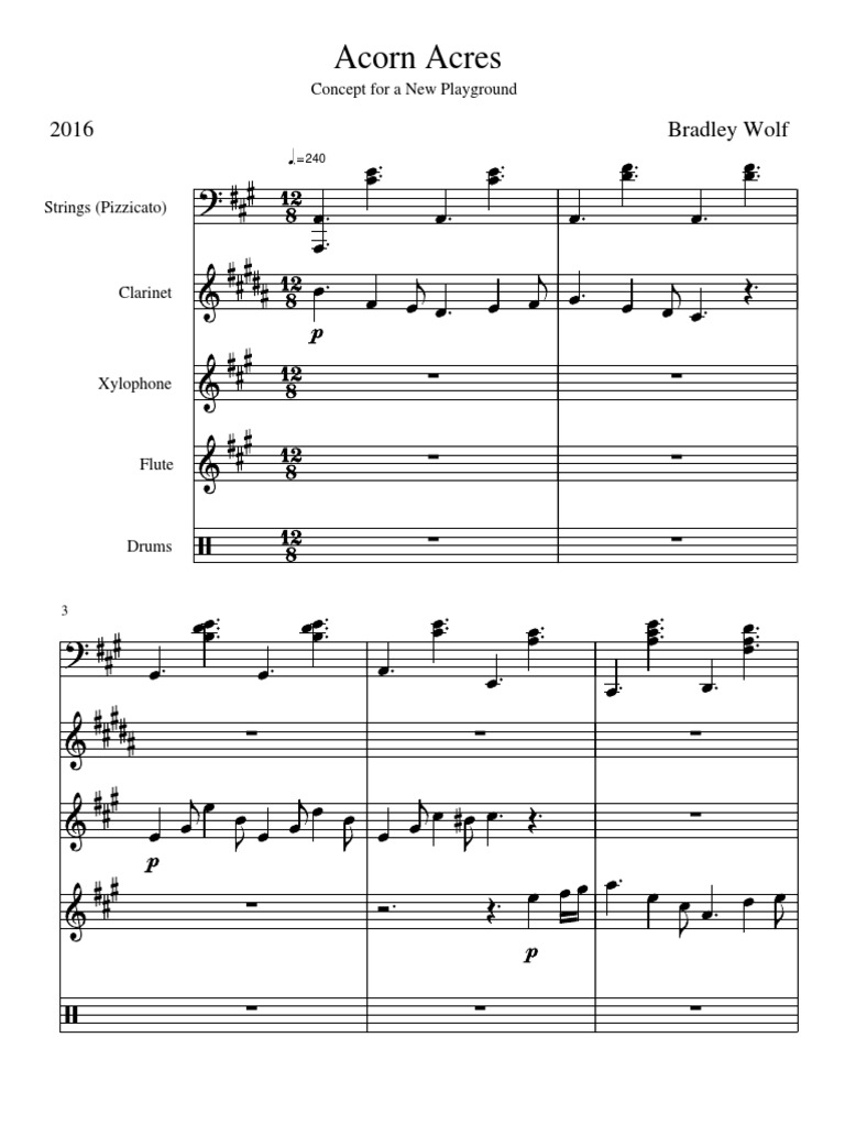 Acorn Acres Score | PDF