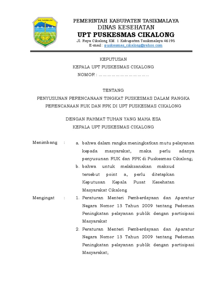 1.1.1.5 SK Ruk Dan RPK | PDF