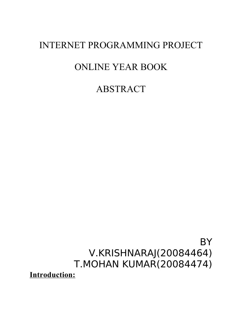 Internet Programming Project | Download Free PDF | Academia | Public Sphere