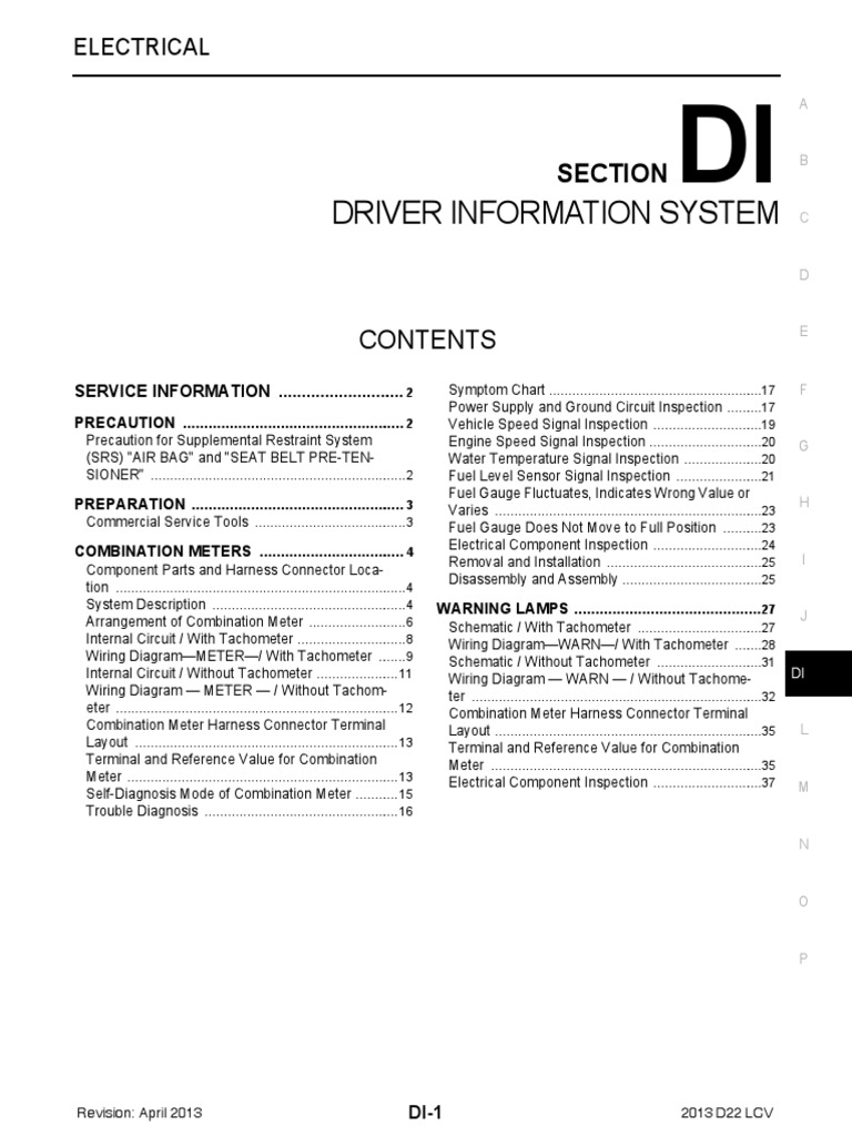 Driver Information System: Section | PDF | Airbag | Electrical Components