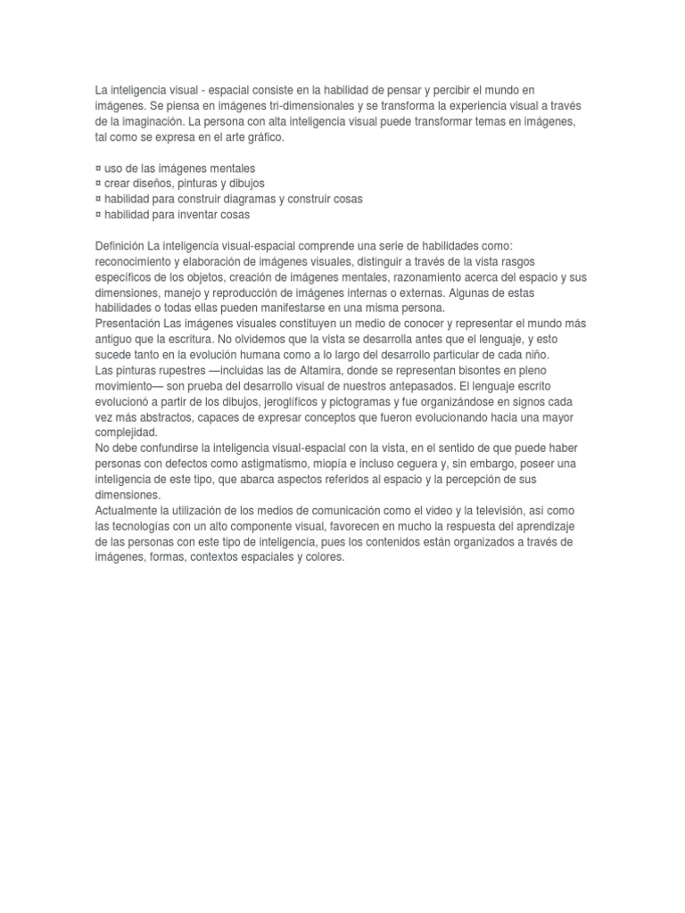 La Inteligencia Visual | PDF