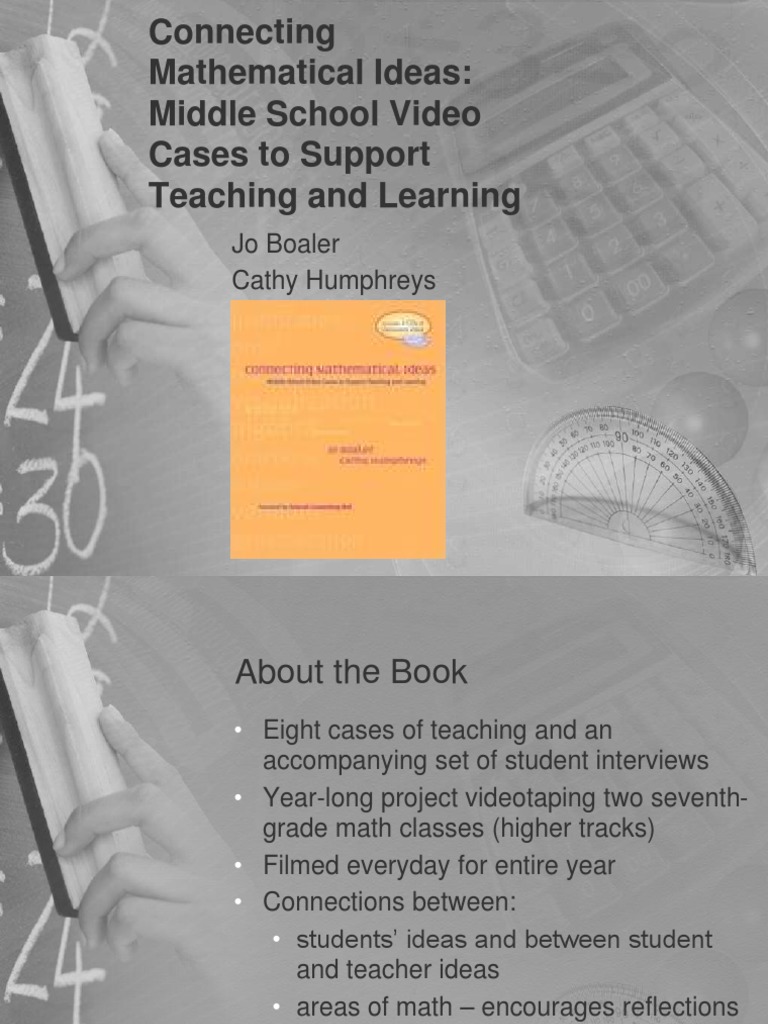 Connecting Mathematical Ideas Introduction | PDF | Teaching Mathematics ...