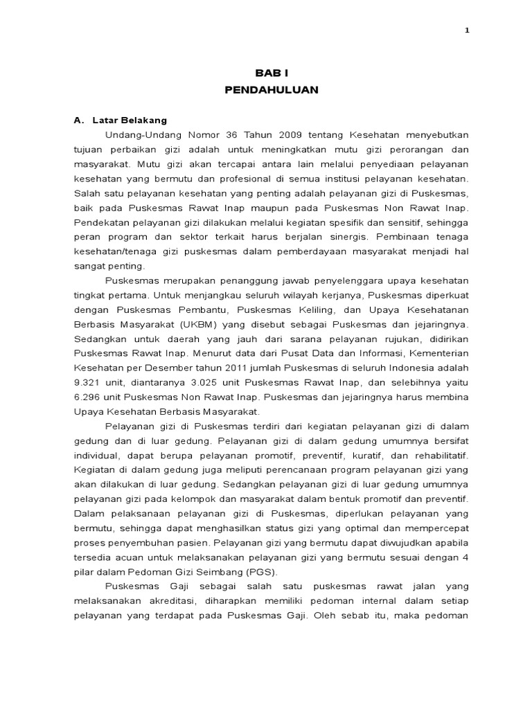 Pedoman Internal Gizi | PDF