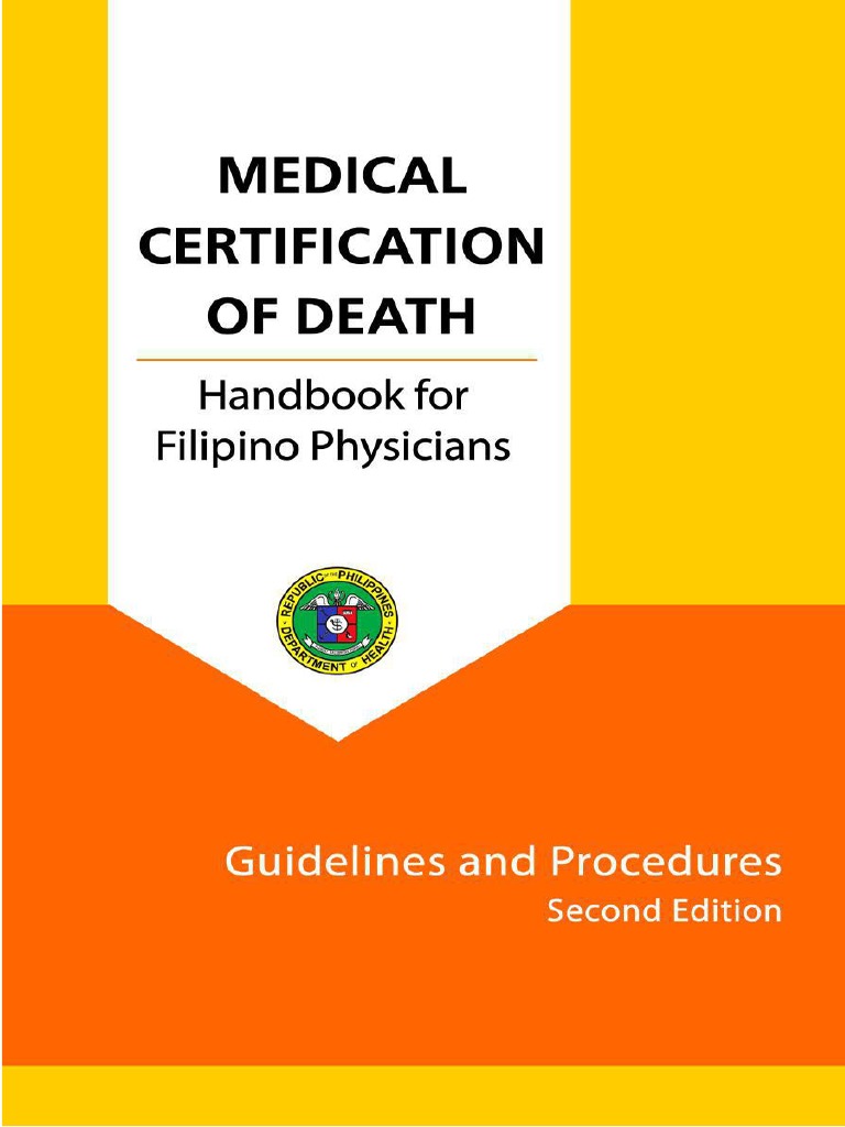 Medical Certification of Death - Handbook For Filipino Physicians - 2nd ...