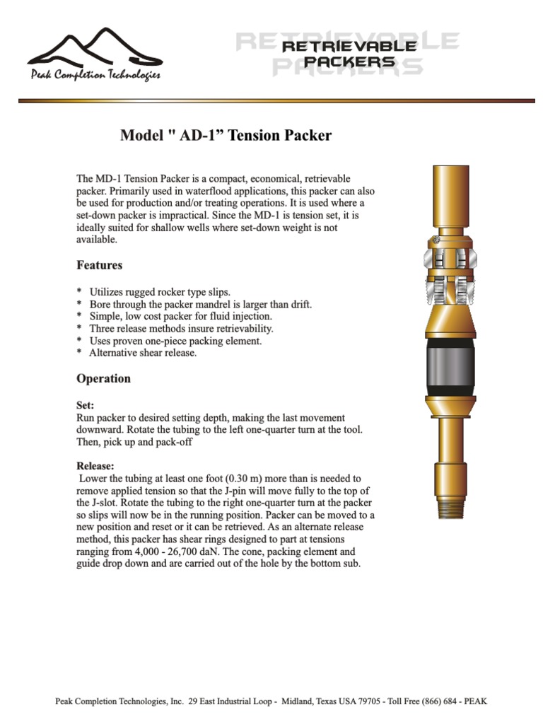 34 Model AD-1 Tension Packer | PDF | Manufactured Goods | Mechanical ...
