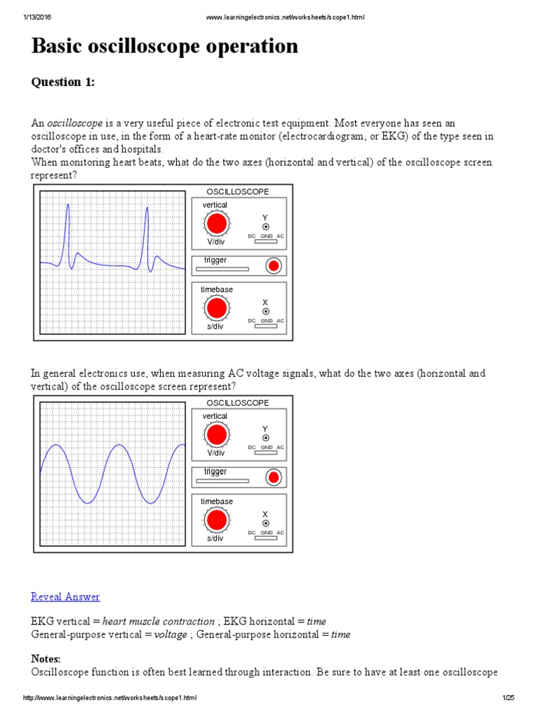 Oscilloscope | PDF | Cathode Ray Tube | Voltage