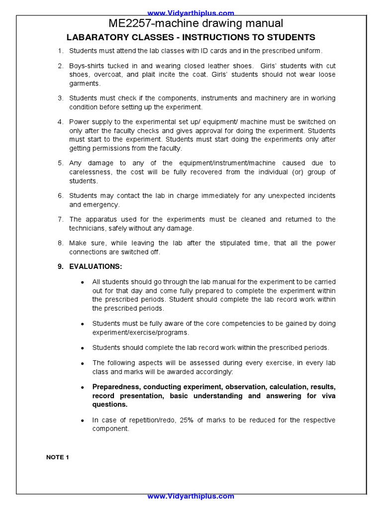 ME2257-computer Aided - Machine-Drawing-Manual (V+) PDF | PDF