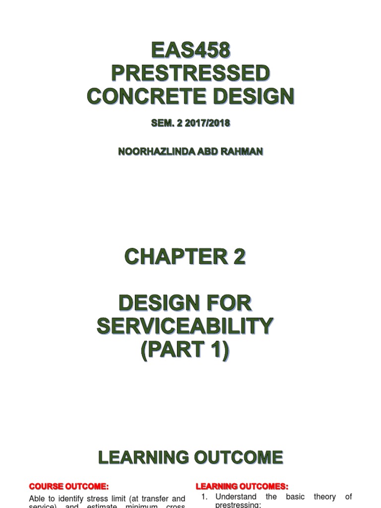 Design For SLS Part 1 | PDF | Beam (Structure) | Prestressed Concrete