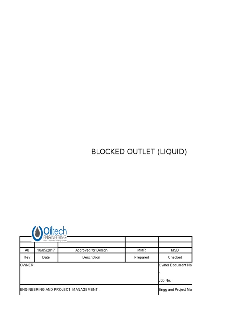 Blocked Outlet (Liquid) | PDF | Valve | Pressure