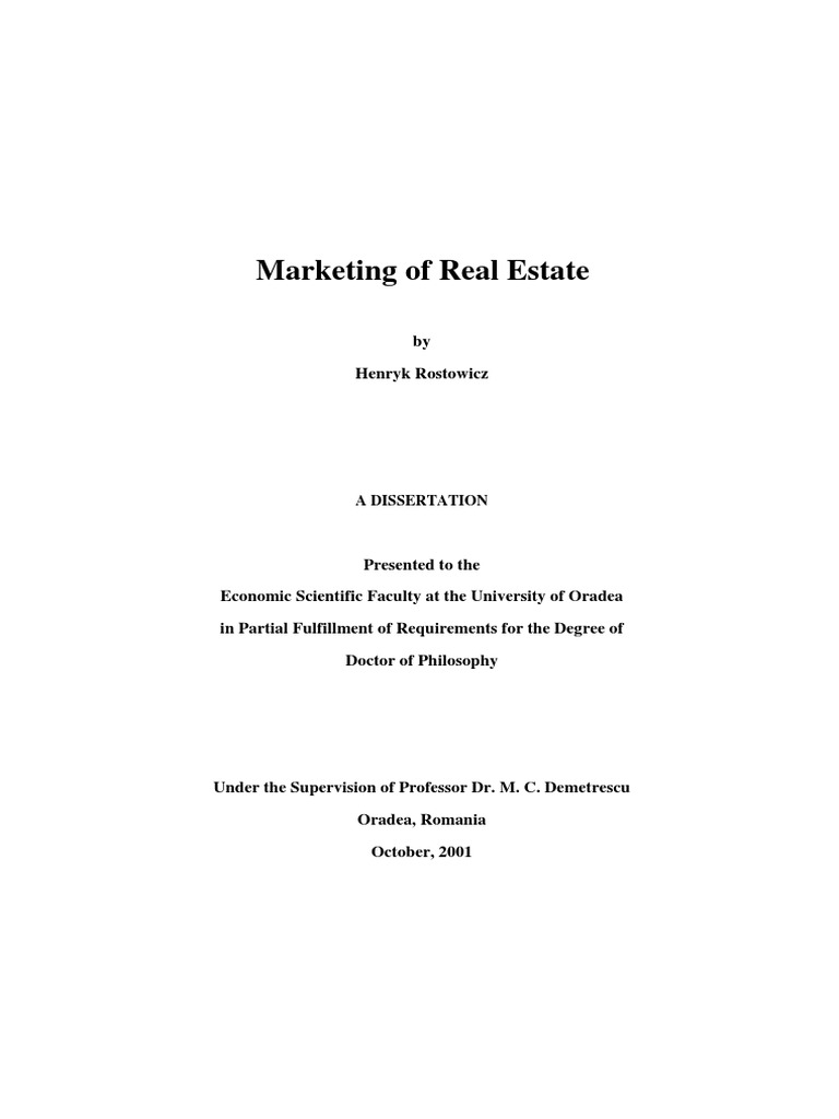 Marketing of Real Estate | PDF | Inheritance Tax | Taxes