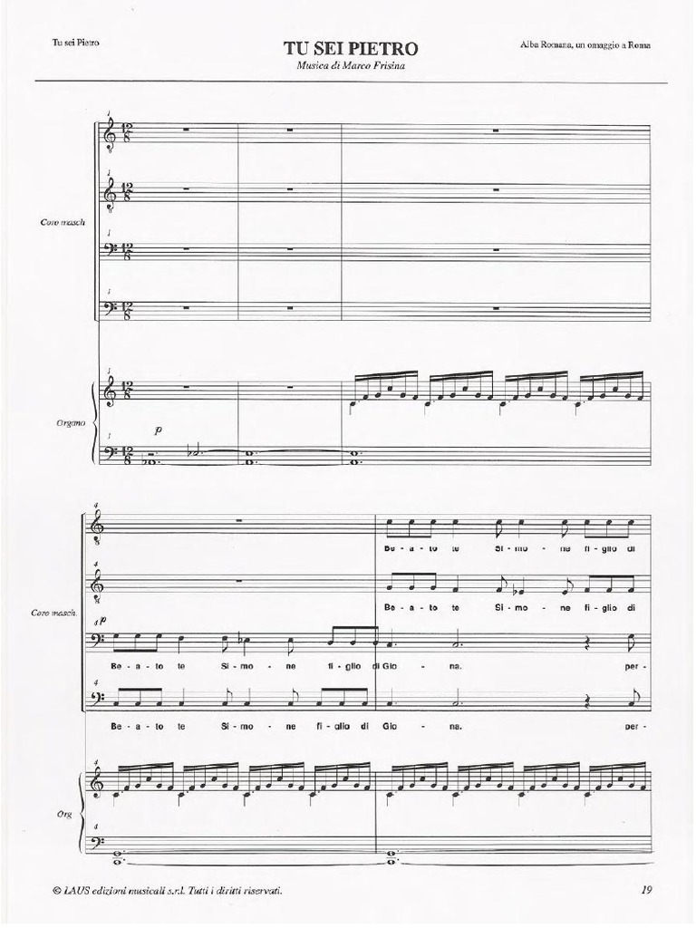 Marco Frisina - Tu Sei Pietro | PDF