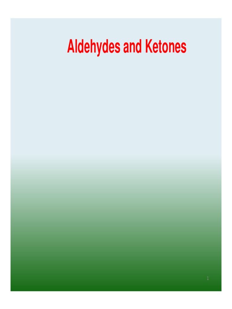 Microsoft PowerPoint - Aldehydes and Ketones | PDF | Aldehyde | Ketone