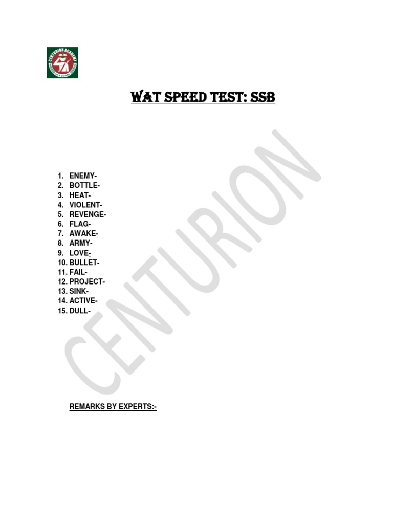 WAT Speed Test Results and Analysis | PDF
