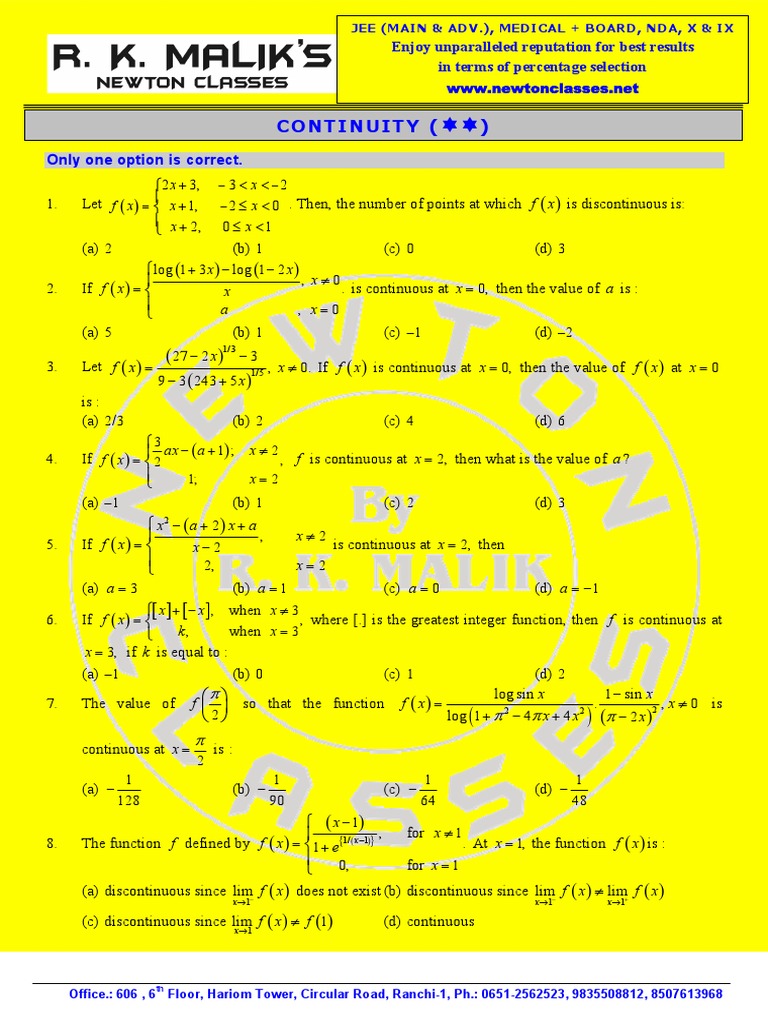 Continuity | Download Free PDF | Rational Number | Continuous Function