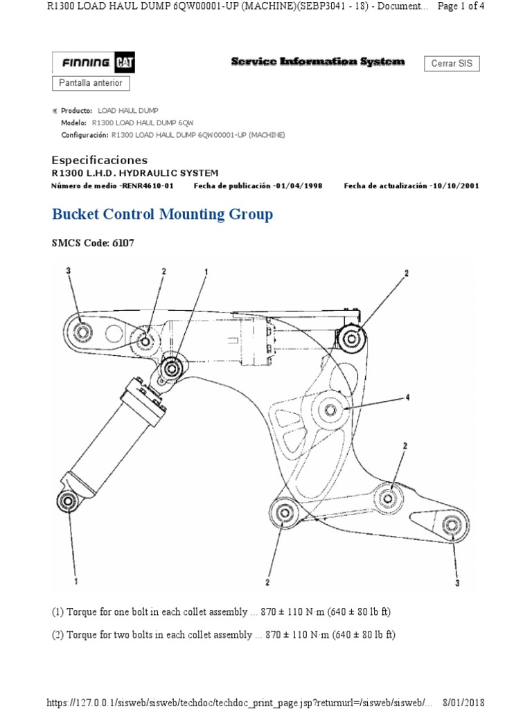 Bucket Control Mounting Group | Download Free PDF | Nut (Hardware) | Screw
