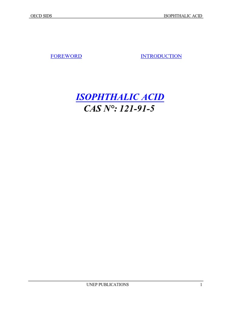 ISOPHTHALIC | PDF | Polyester | Toxicity