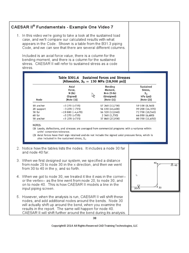 Caesar Ii Fundamentals - Example One Video 7 | PDF | Vertex (Graph ...