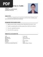 Application Letter BSHM | PDF