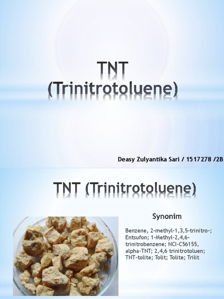 Safety Procedures for Handling TNT (Trinitrotoluene) Explosive | PDF