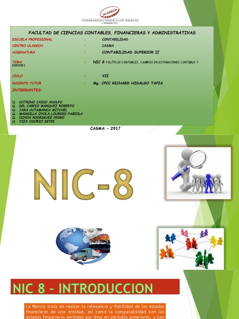 Nic 8 - Exposicion | PDF | Estado financiero | Contabilidad