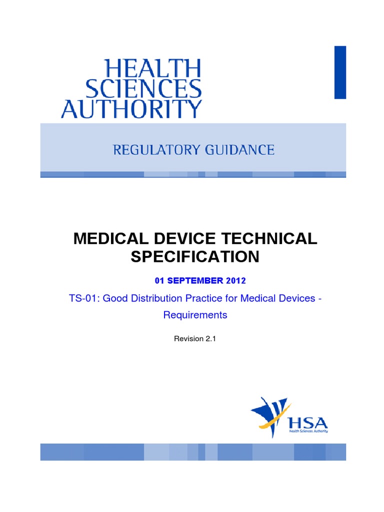 Medical Device Technical Specification: TS-01: Good Distribution ...