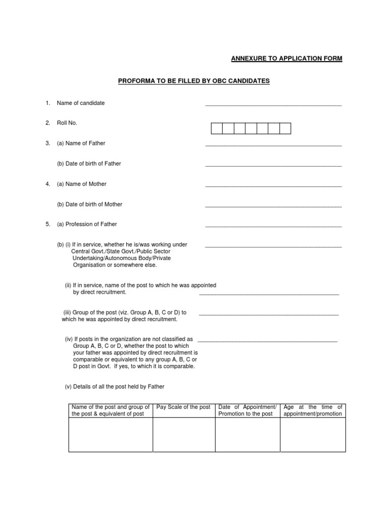 Annexure To Application Form | Income Tax | Government