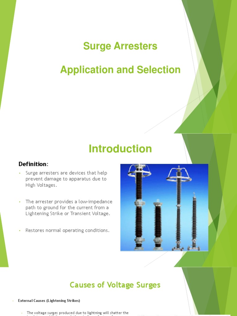 Surge Arresters Application and Selection | PDF | High Voltage ...
