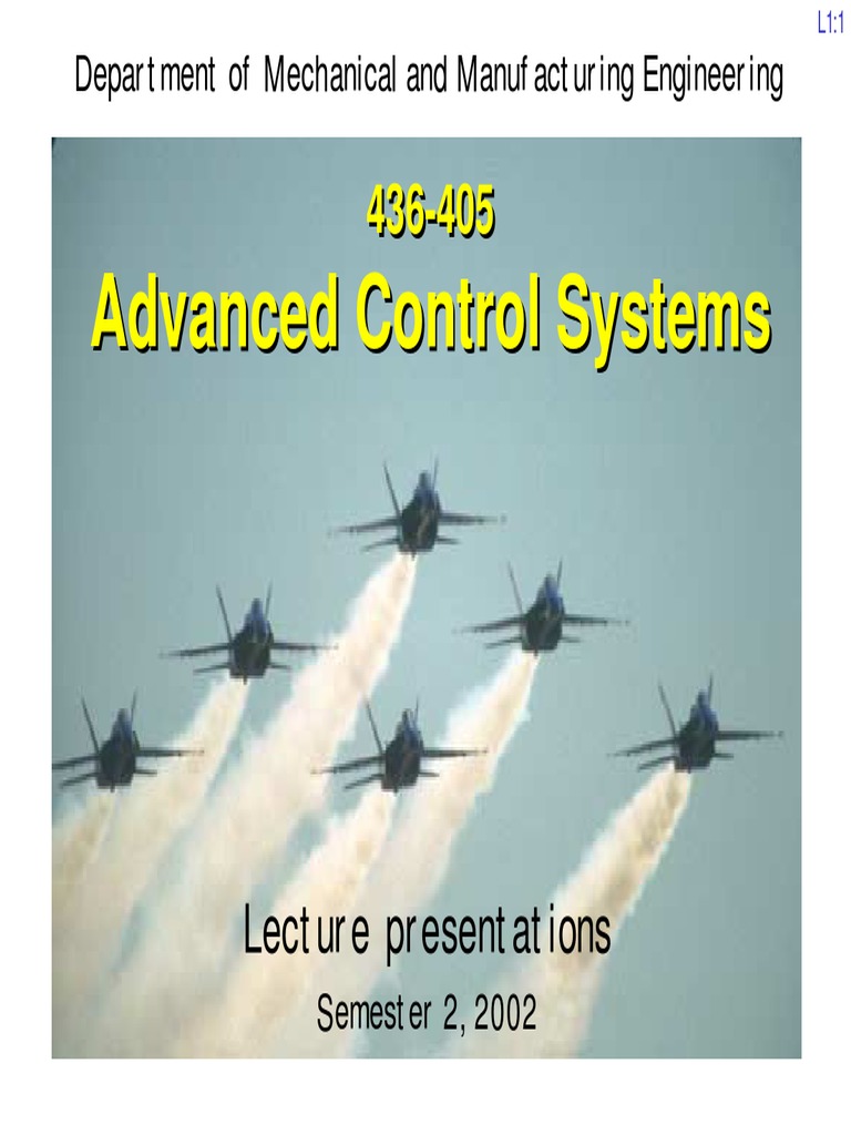 Advanced Control Systems | PDF | Formalism (Deductive) | Electrical ...