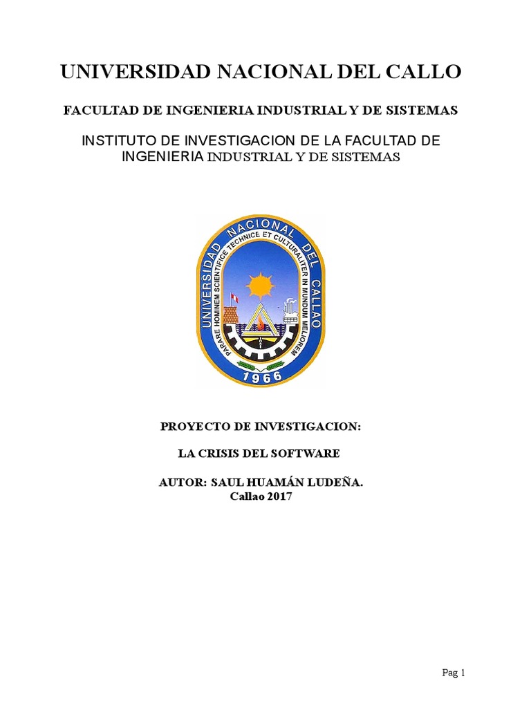 Crisis Del Software | PDF | Proceso de desarrollo de software ...