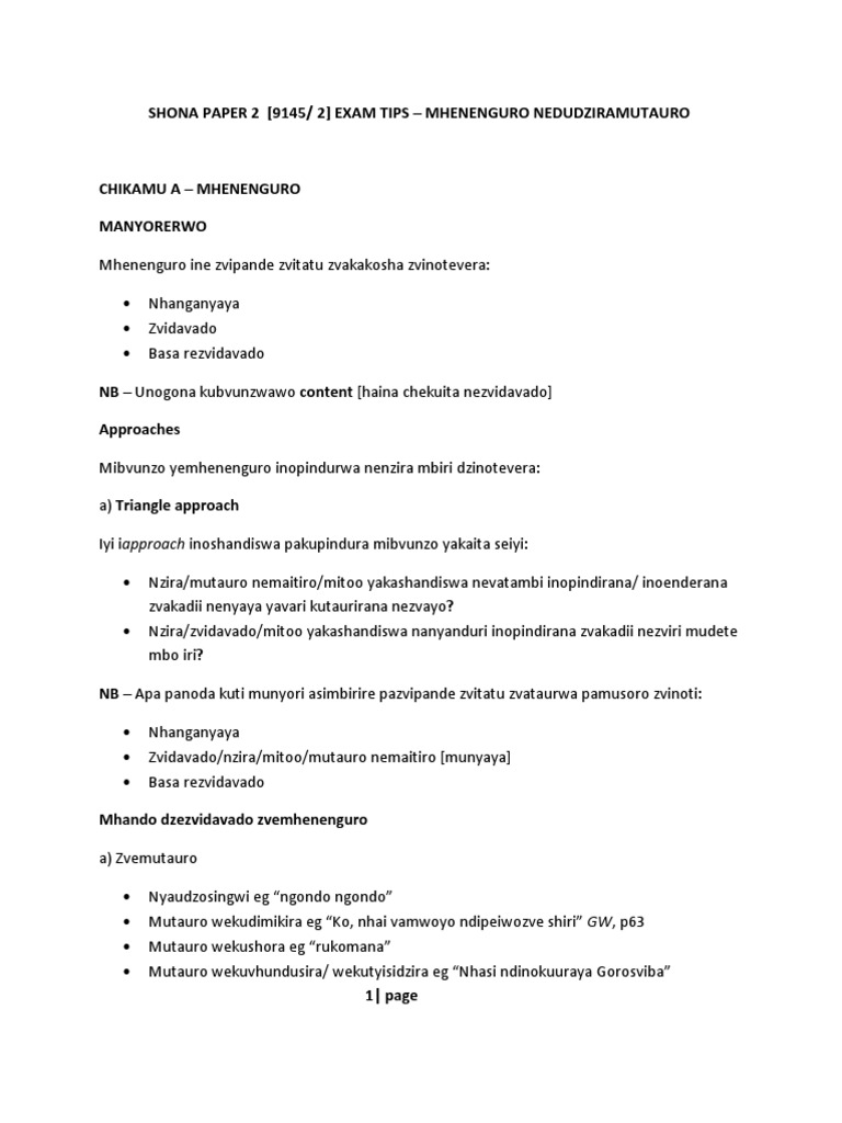 Shona Paper 2 Exam Tips | Japanese Writing System