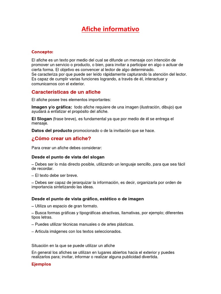 Afiche Informativo | PDF