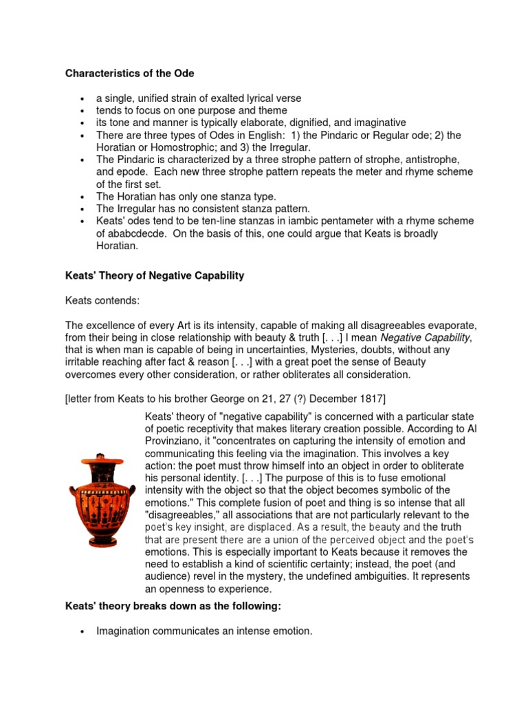 Exploring the Characteristics and Styles of Odes through Keats' Theory ...