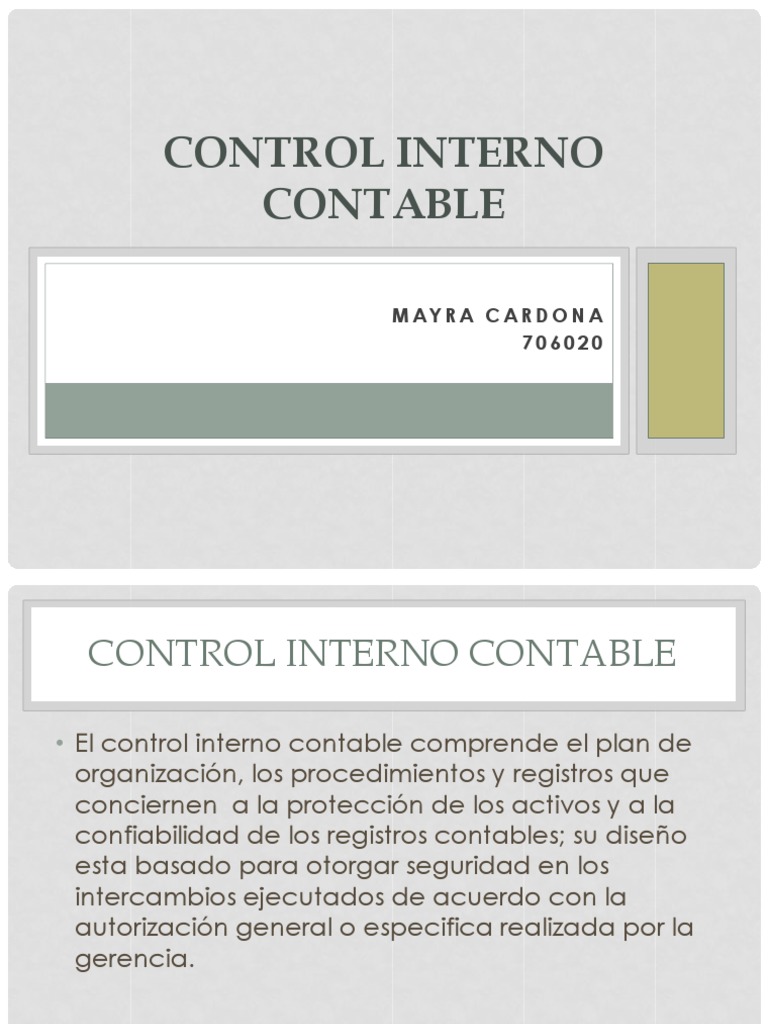 Control Interno Contable | PDF | Contabilidad | Estado financiero