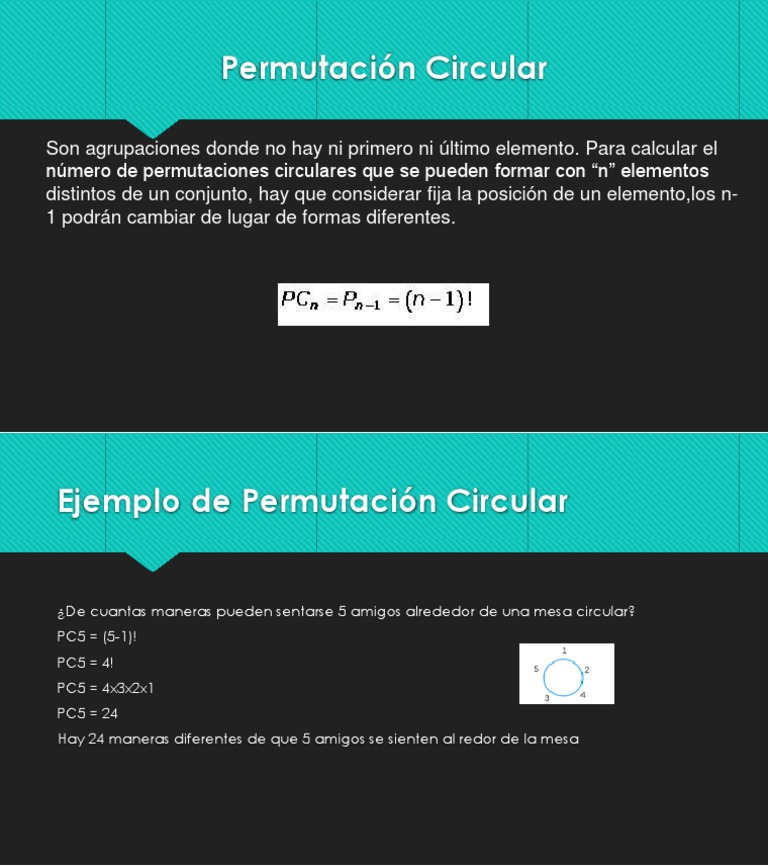 Permutación Circular | PDF