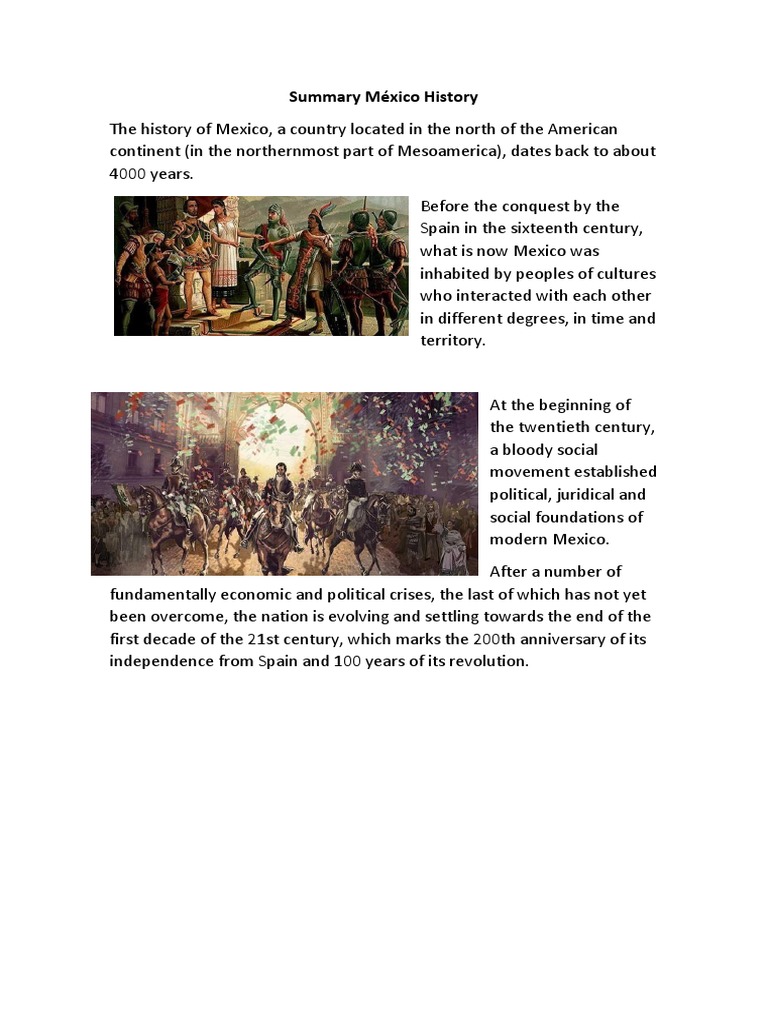 Summary México History | PDF | Mexico | North America
