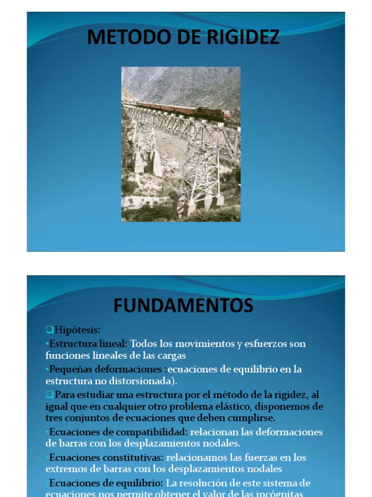 Metodo de Rigidez Presentacion | PDF | Rigidez | Ingeniería mecánica