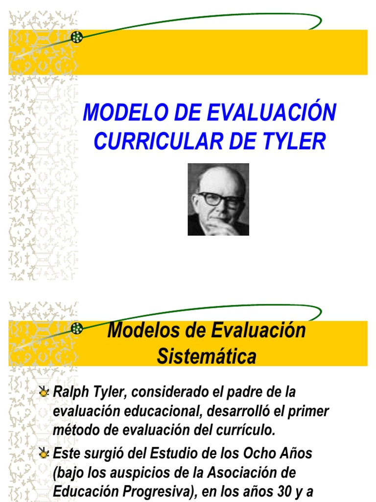 Modelo de Evaluación Curricular de Tyler | Evaluación | Plan de estudios