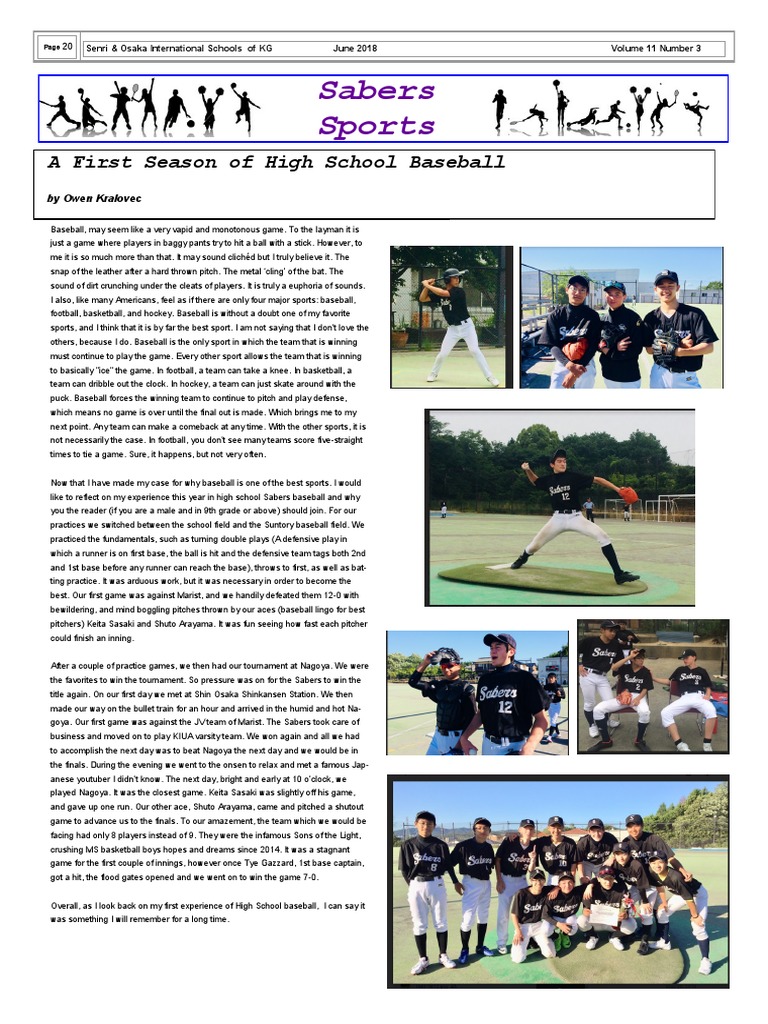 Owen Tango June 2018 | PDF | Pitcher | Baseball Field