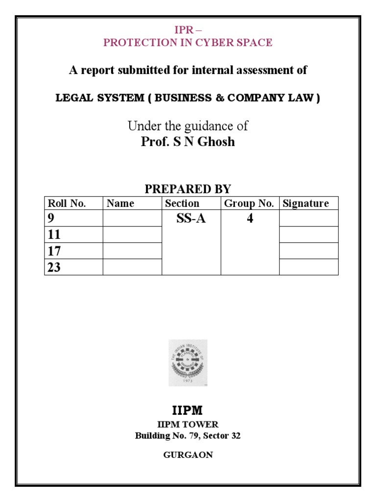 Ipr - Legal Systems | PDF | Trademark | Copyright Infringement