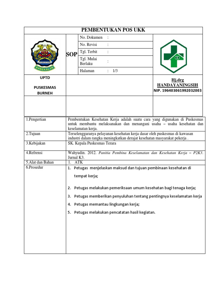 Sop Pembentukan Ukk | PDF