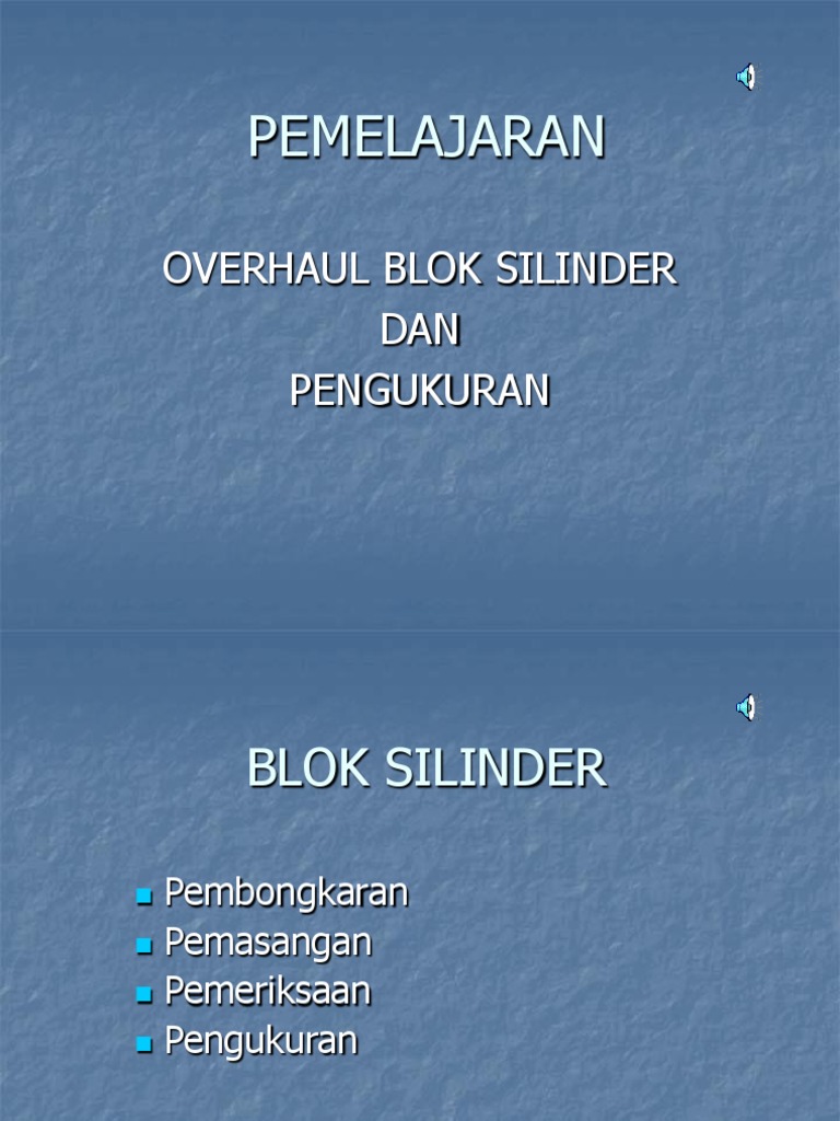 Panduan Overhaul Blok Silinder | PDF