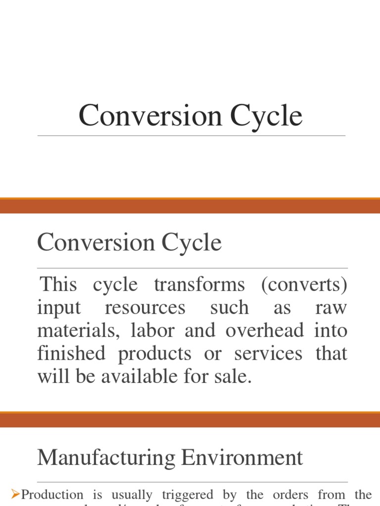 05 Conversion Cycle | PDF | Inventory | Demand
